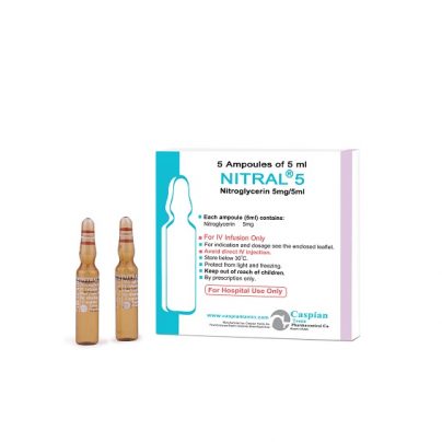 Nitral ampoule 5 mg / 5 ml NITRAL 5MG / 5ML AMP